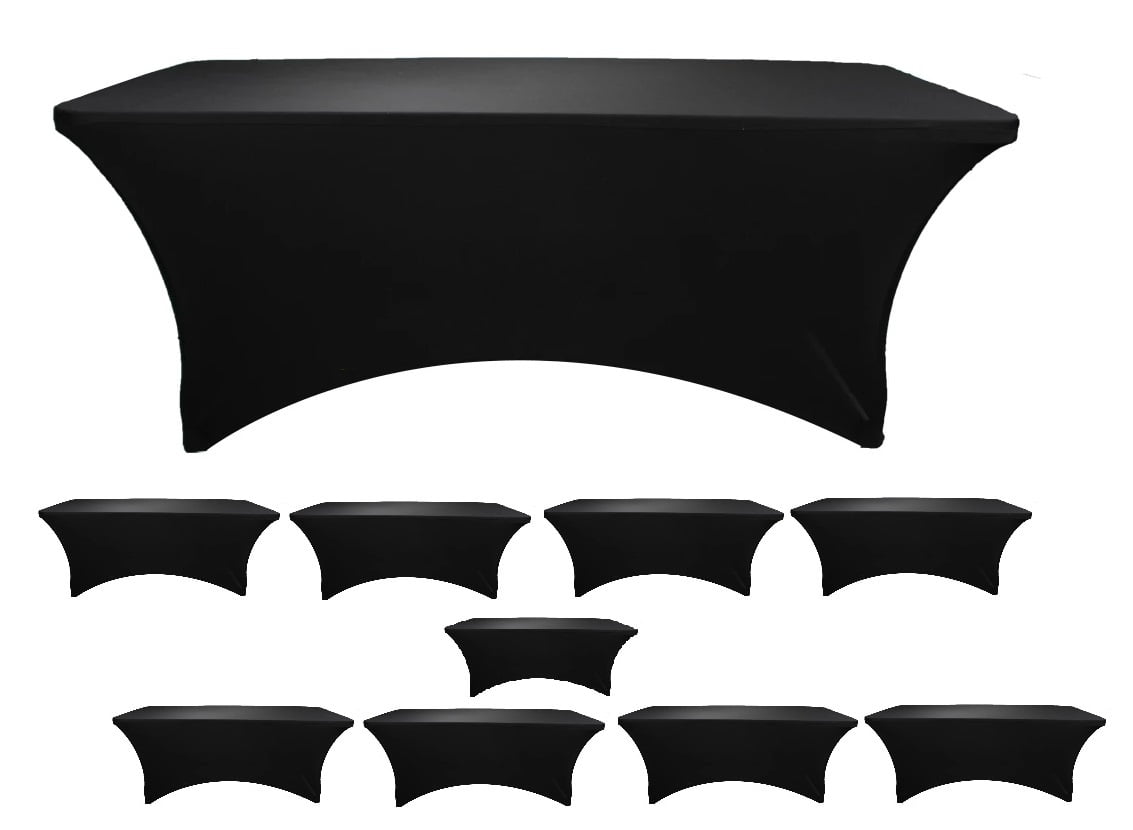 Ivory 8 Foot 30x96 Stretch Spandex Table Cover by Banquet Tables Pro ...