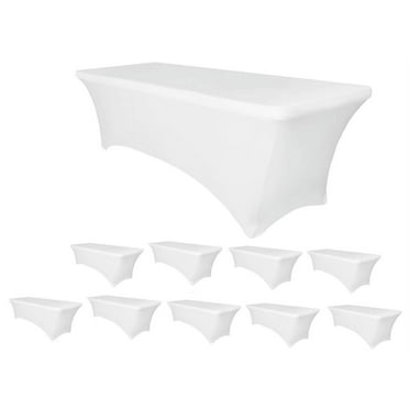 4/6/8ft Universal Stretch Spandex Table Cloth for Rectangle Tables ...