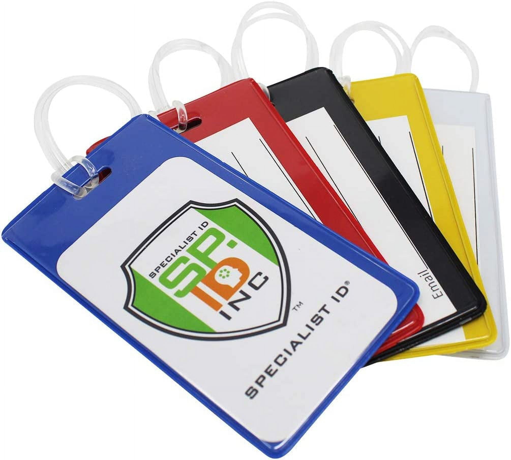 Bulk 100 Pack - Backpack ID Luggage Tags for Student Identification ...