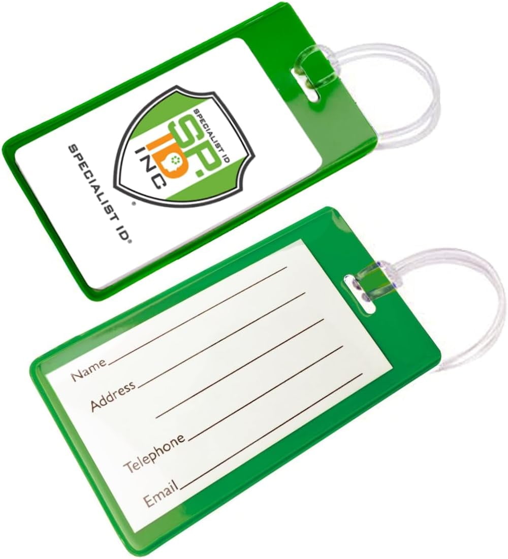Bulk 100 Pack - Backpack ID Luggage Tags for Student Identification ...