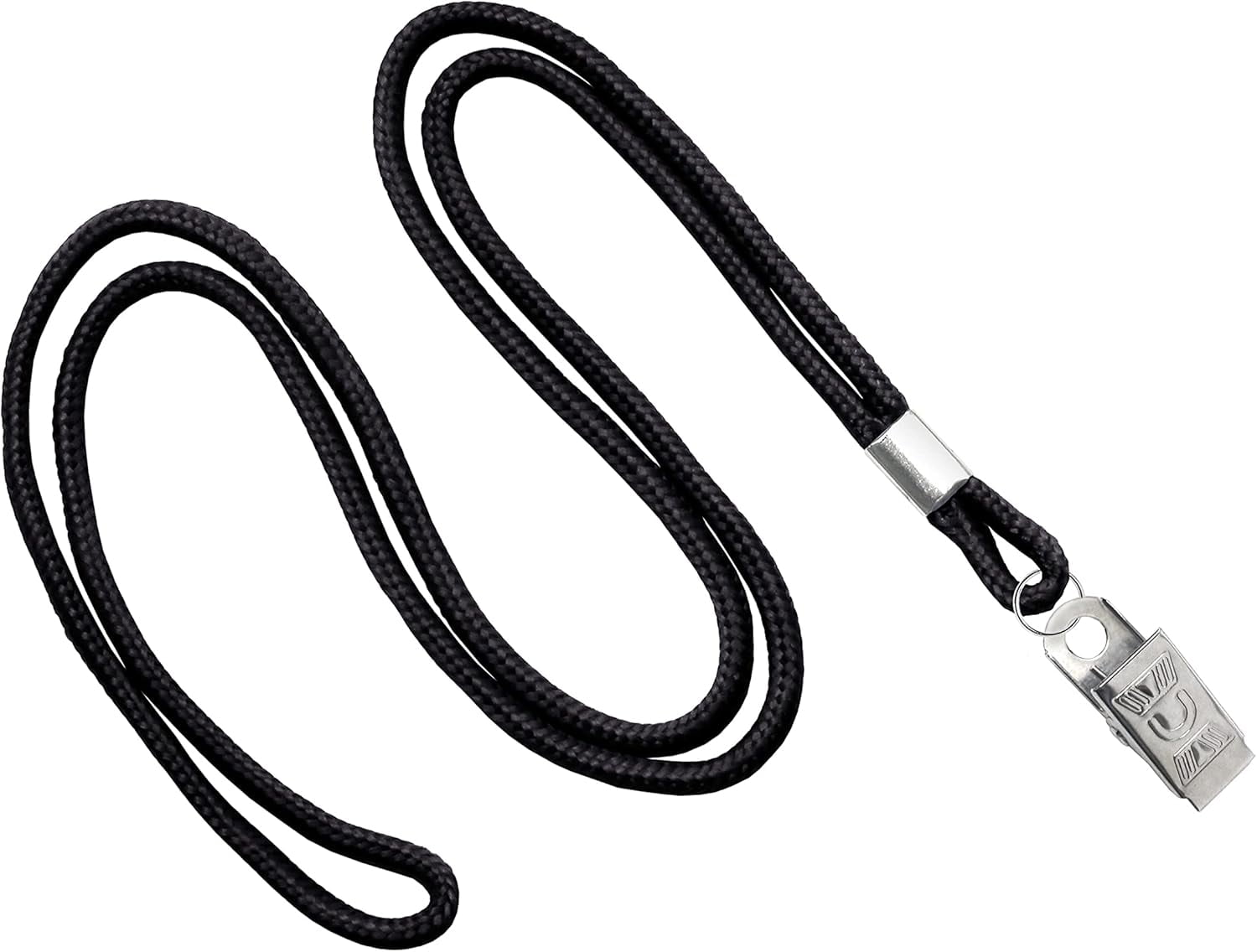 Bulk 100 Pack - Black Round Non-Breakaway Lanyards with Clip - Walmart.com