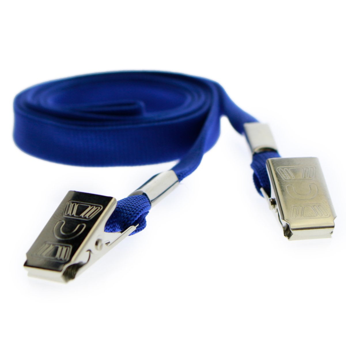 Bulk 100 Pack - Double Sided Lanyards with Two Bulldog Clips for Event ...