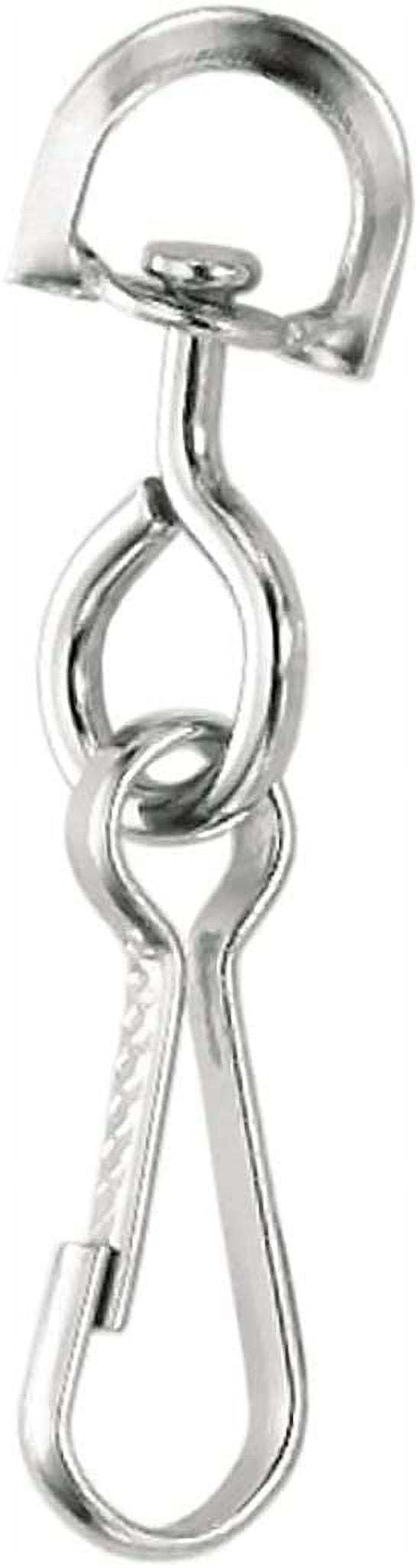 Bulk 100 Pack - Metal Swivel J Hook Clips for Lanyards - ½ inch D Ring ...