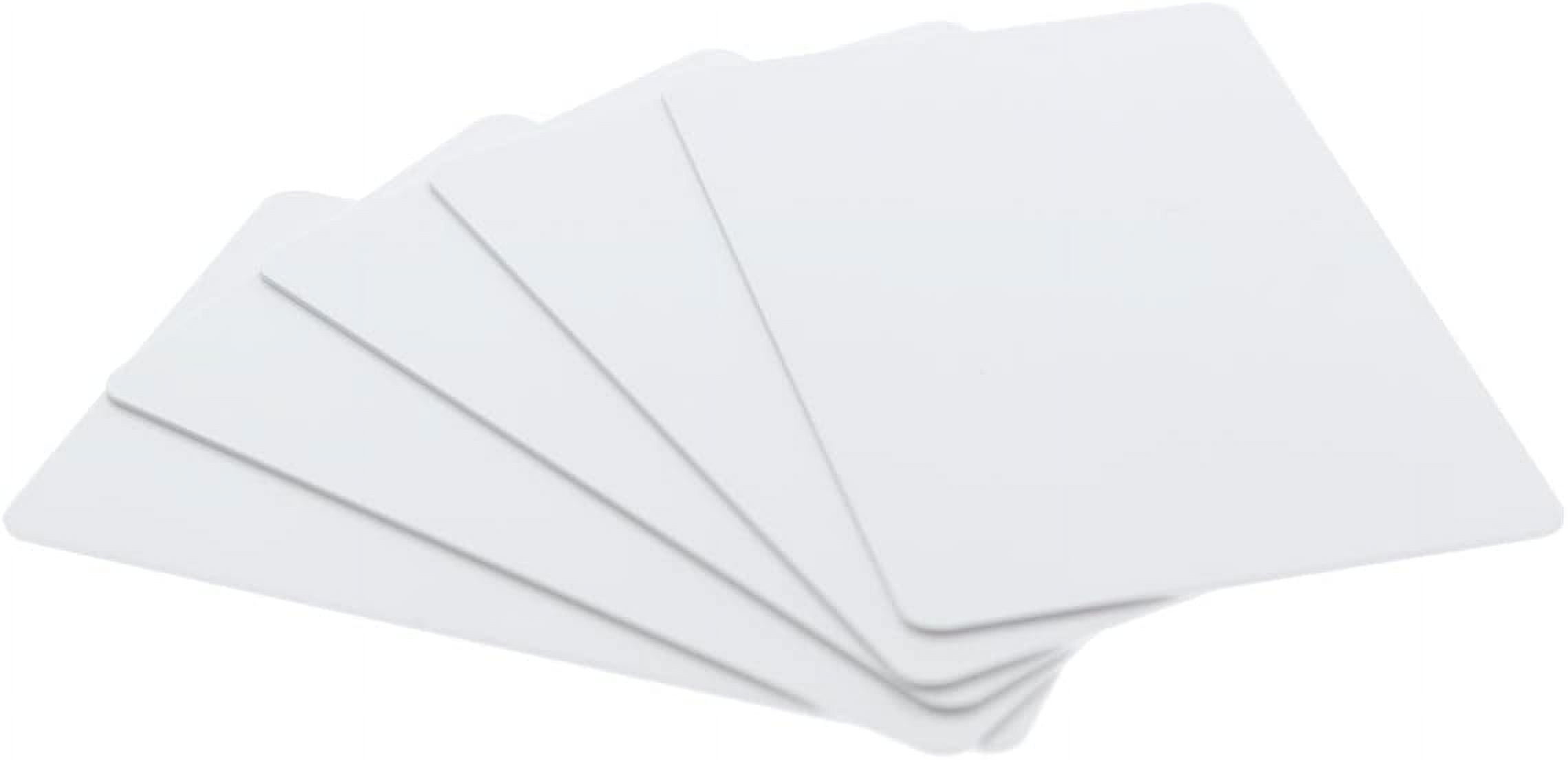 Bulk 100 Pack - Premium Blank PVC Cards for ID Badge Printers - Graphic Quality White Plastic ...