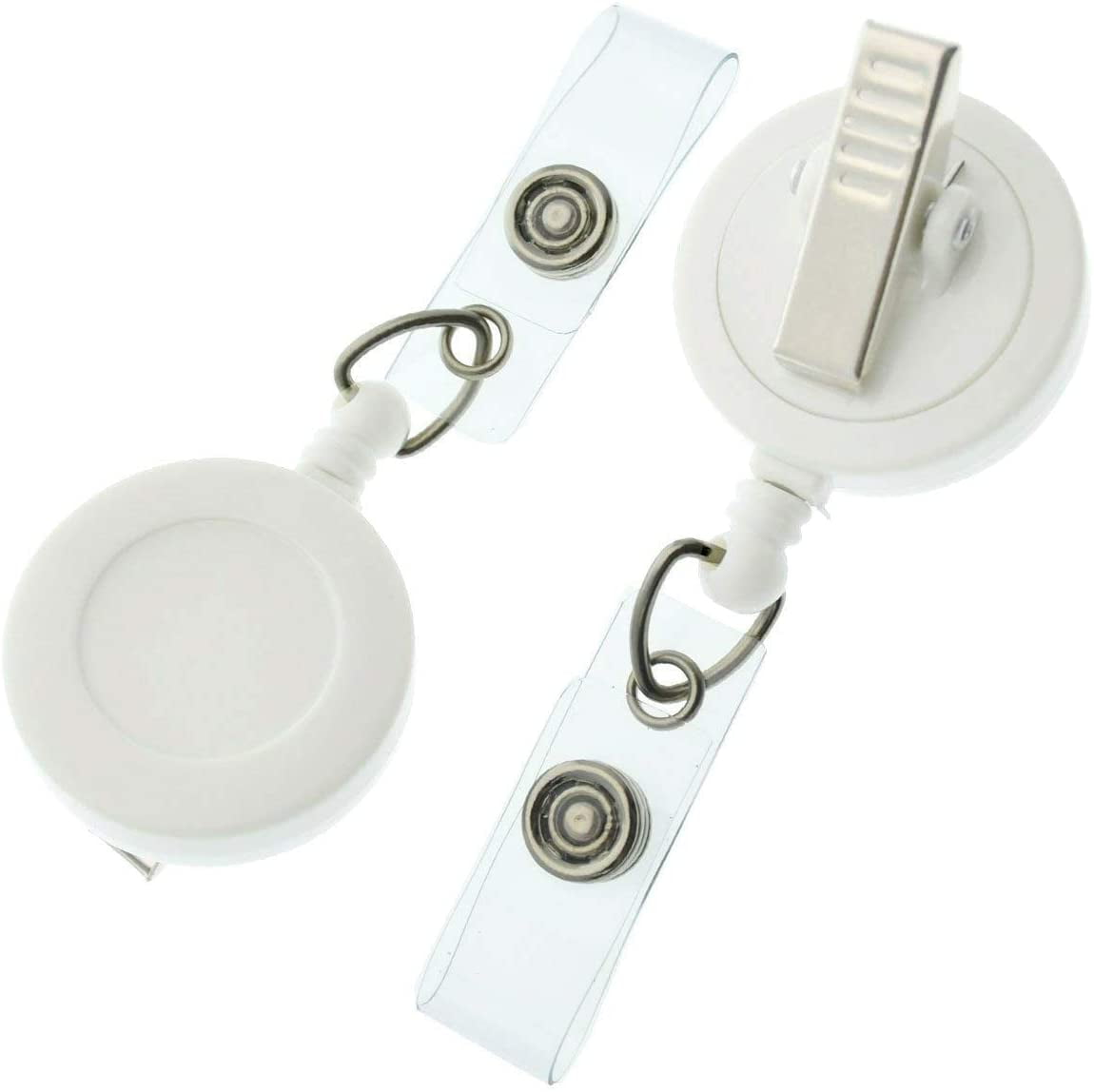 Bulk 100 Pack - Premium Retractable Badge Reels with Alligator Swivel ...