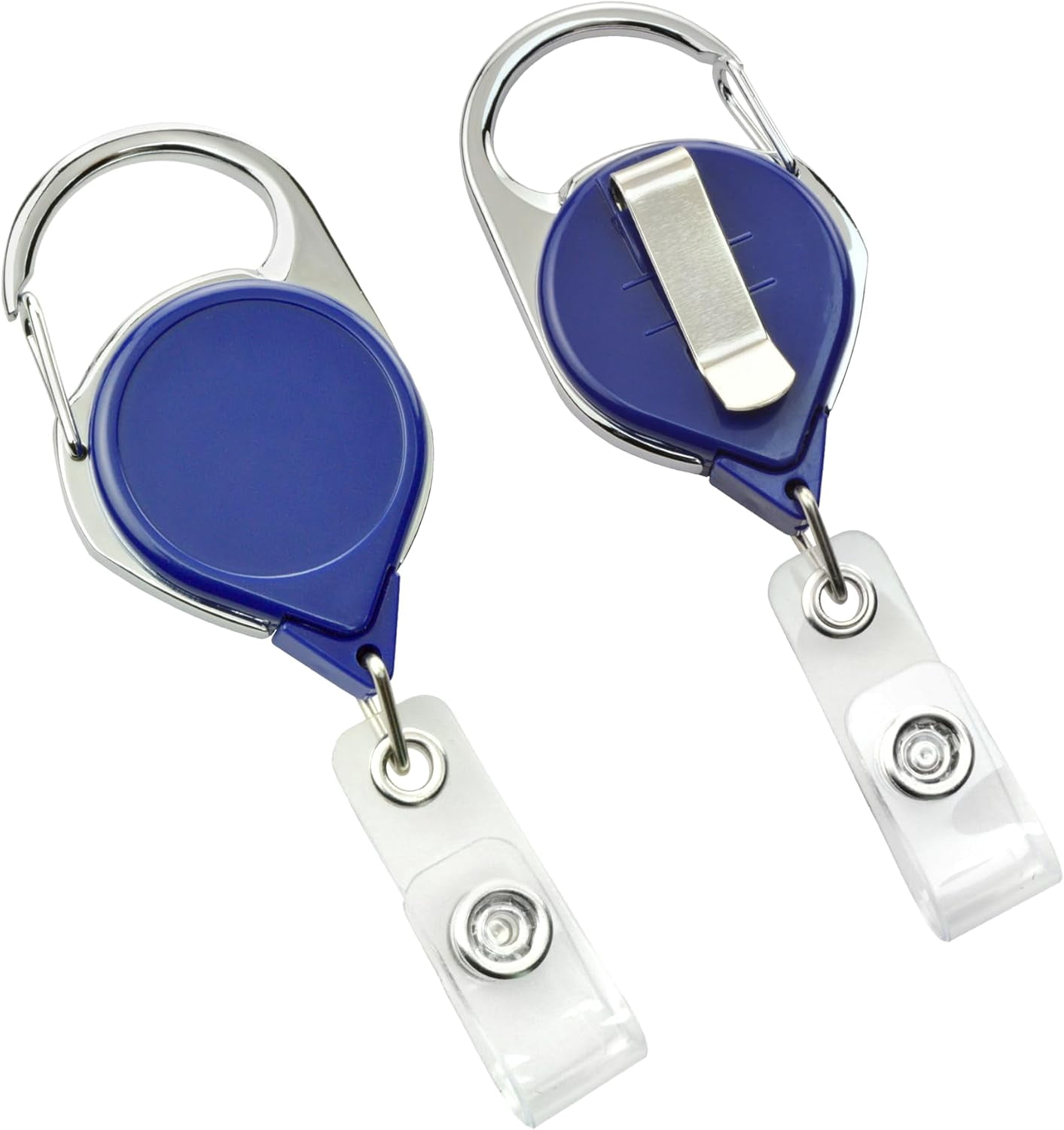 Bulk 100 Pack - Premium No Twist Badge Reels with Carabiner Clip & Belt ...