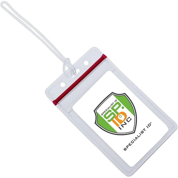 Bulk 100 Pack - RESEALABLE Clear Plastic Luggage Identification Tags ...