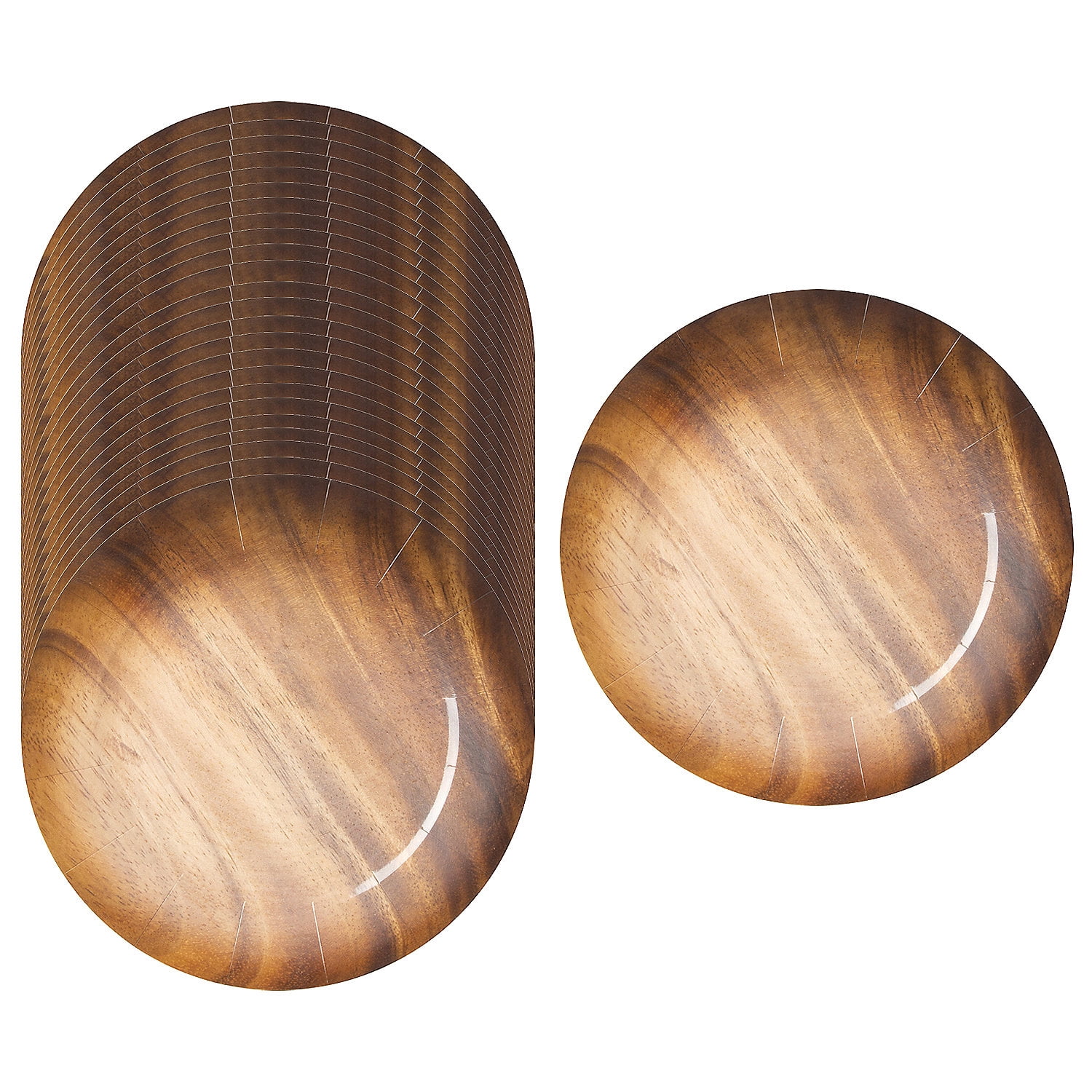 Bulk 100 Pieces Faux Acacia Wood Paper Chargers - Walmart.com