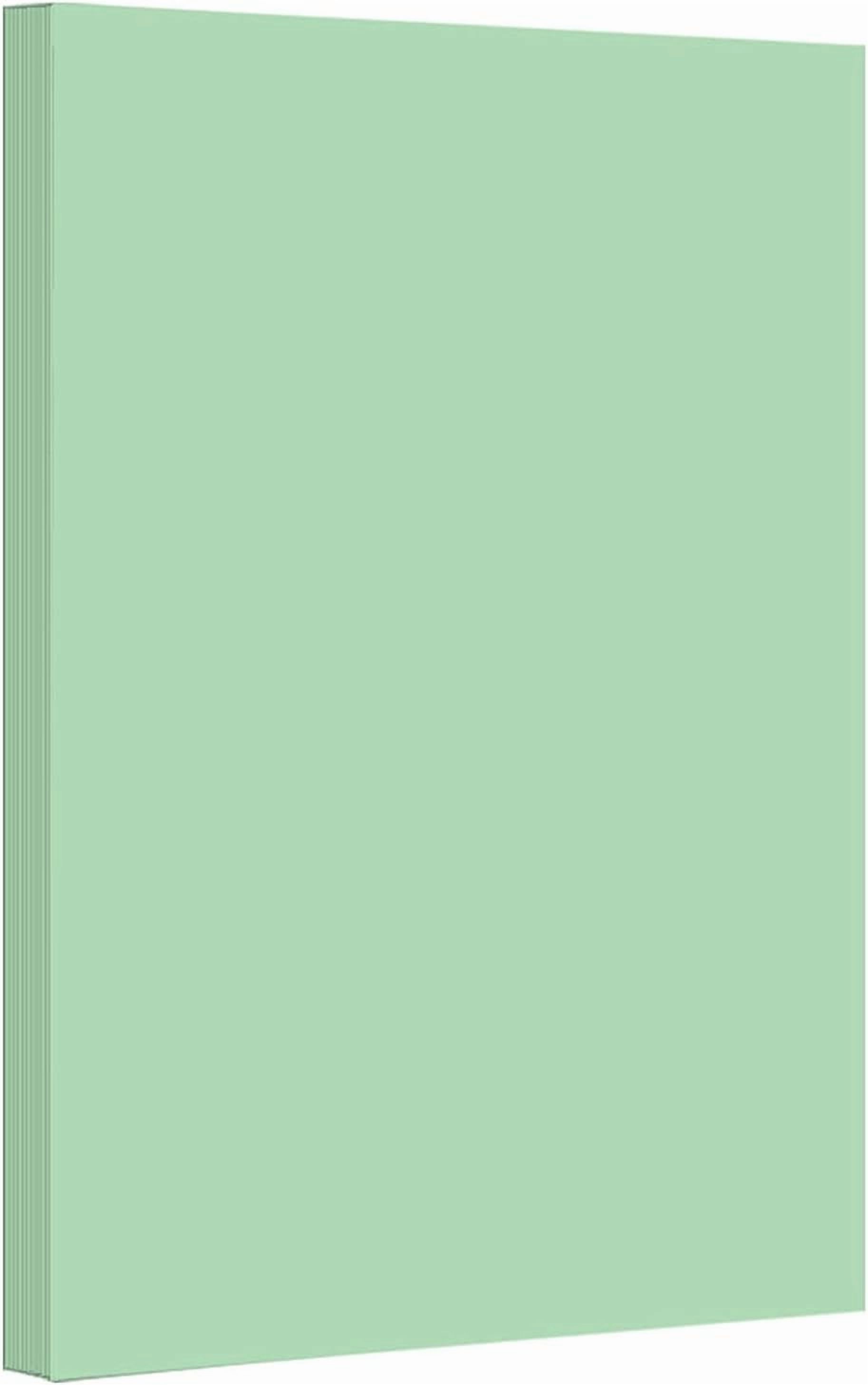 Bulk of 1000 Sheets, Green 8.5" x 14" Menu Legal Size Pastel Color Card ...