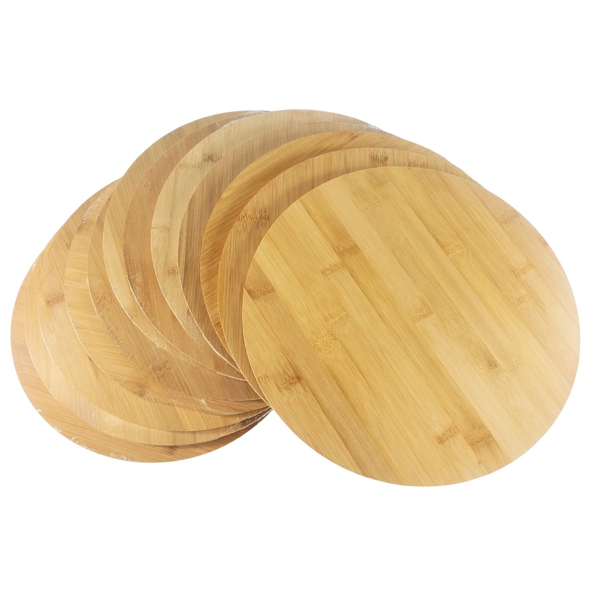 Bulk 12" Round Plain Bamboo Board (Set of 12) | For Customized ...