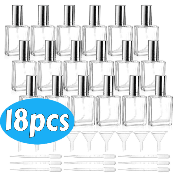 Bulk 18 Pack Refillable Glass Spray Bottles, 15ml Fine Mist Perfume ...