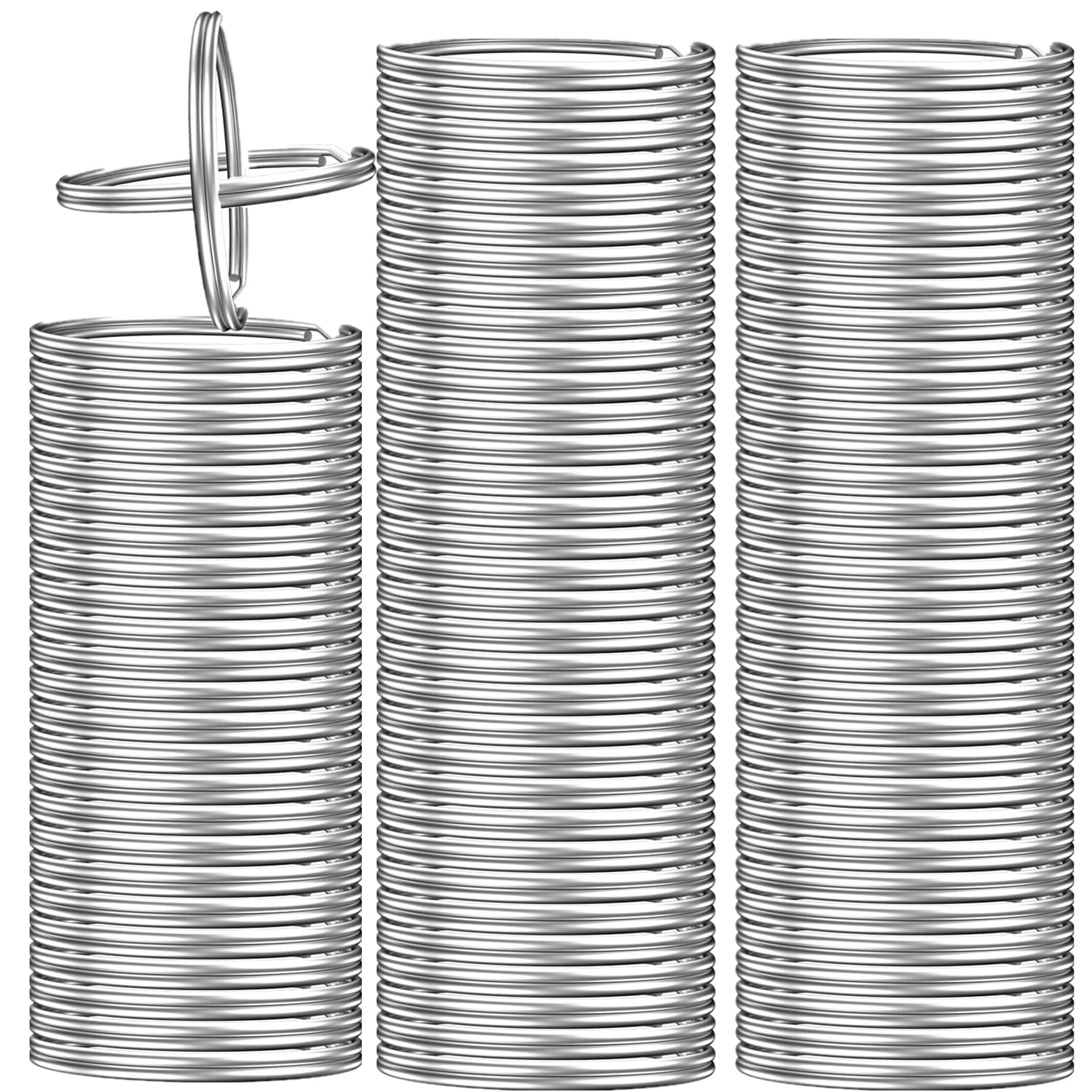 200PCS Metal Split Key Rings for Keys Crafts Jewelry Making, 25mm Bulk ...