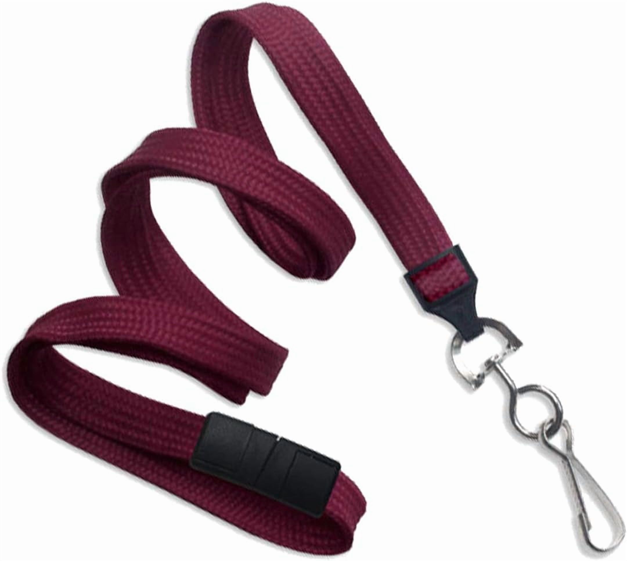 Bulk 25 Pack - Premium Flat Breakaway Lanyards for ID Badges & Badge ...