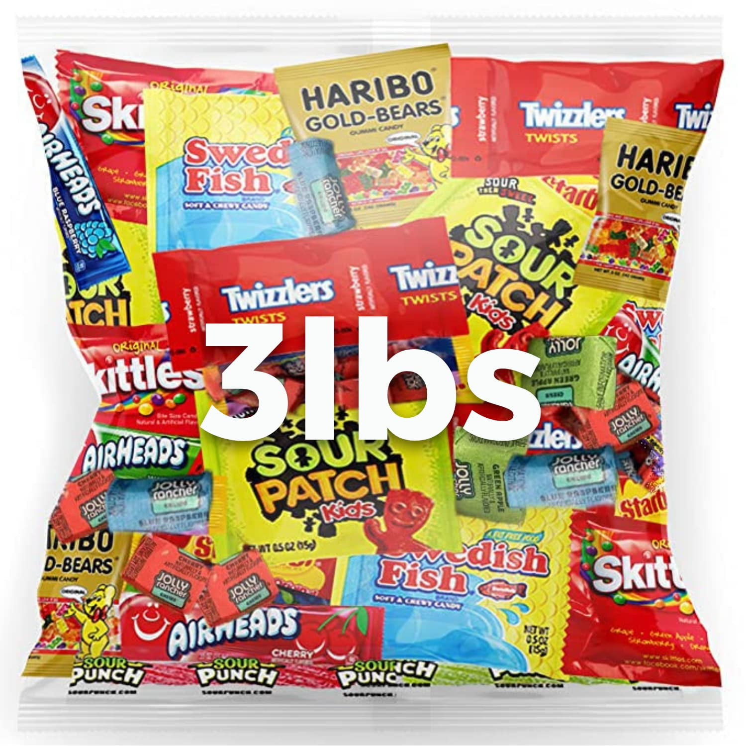 Bulk 3lb Assorted Candy Variety Pack for Christmas - Skittles ...