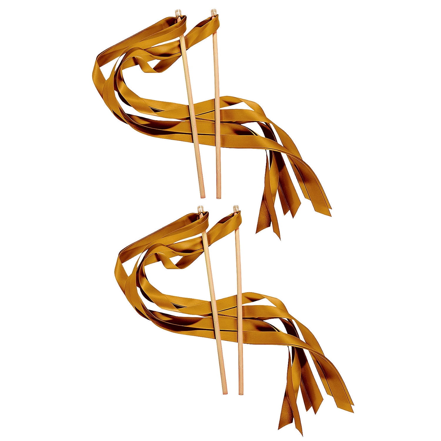 Bulk 48 Pieces 24" Gold Ribbon Wands - Walmart.com