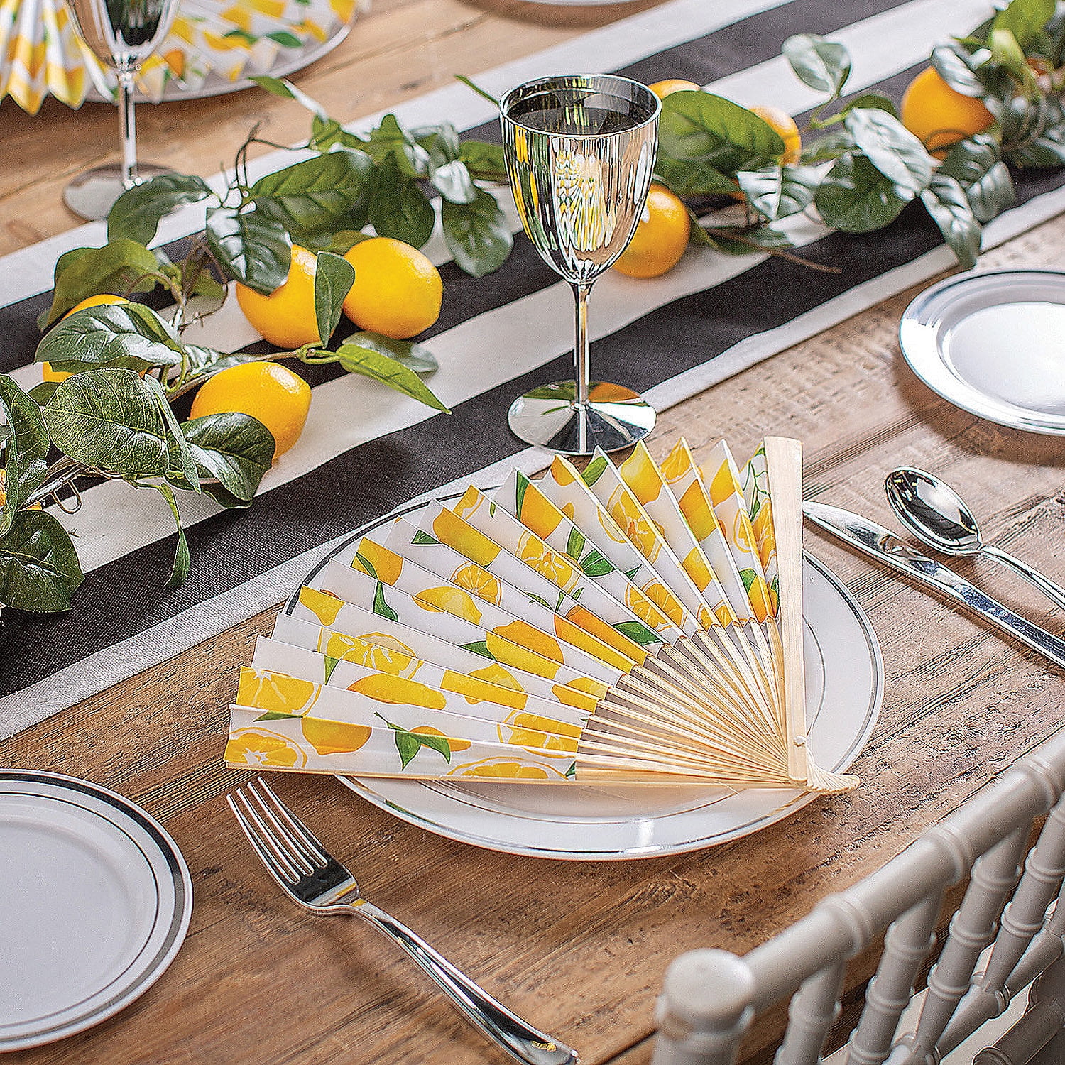 Bulk 48 Pieces Lemon Printed Folding Hand Fans - Walmart.com