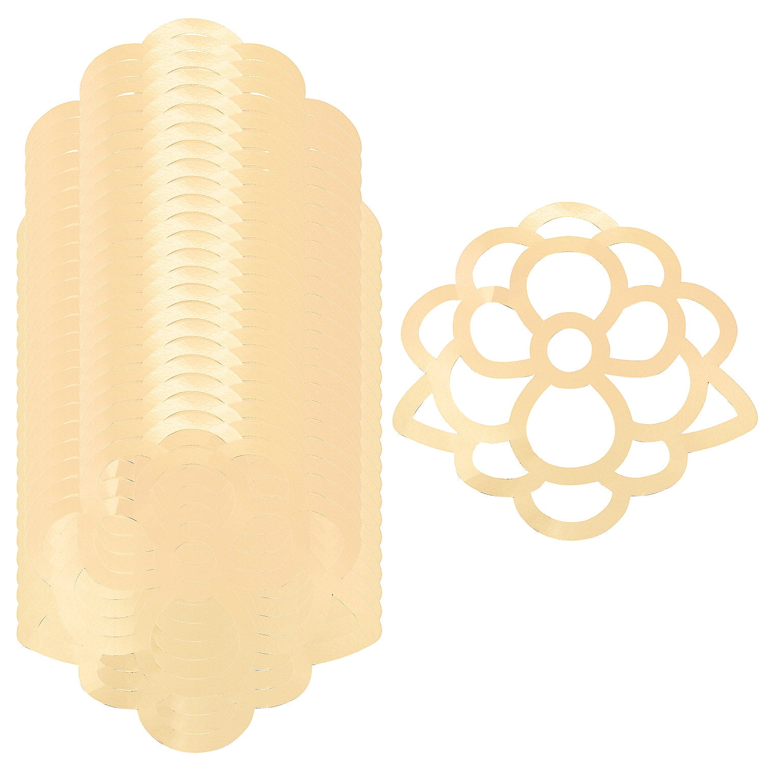 Bulk 96 Pieces Gold Laser-Cut Floral Chargers - Walmart.com