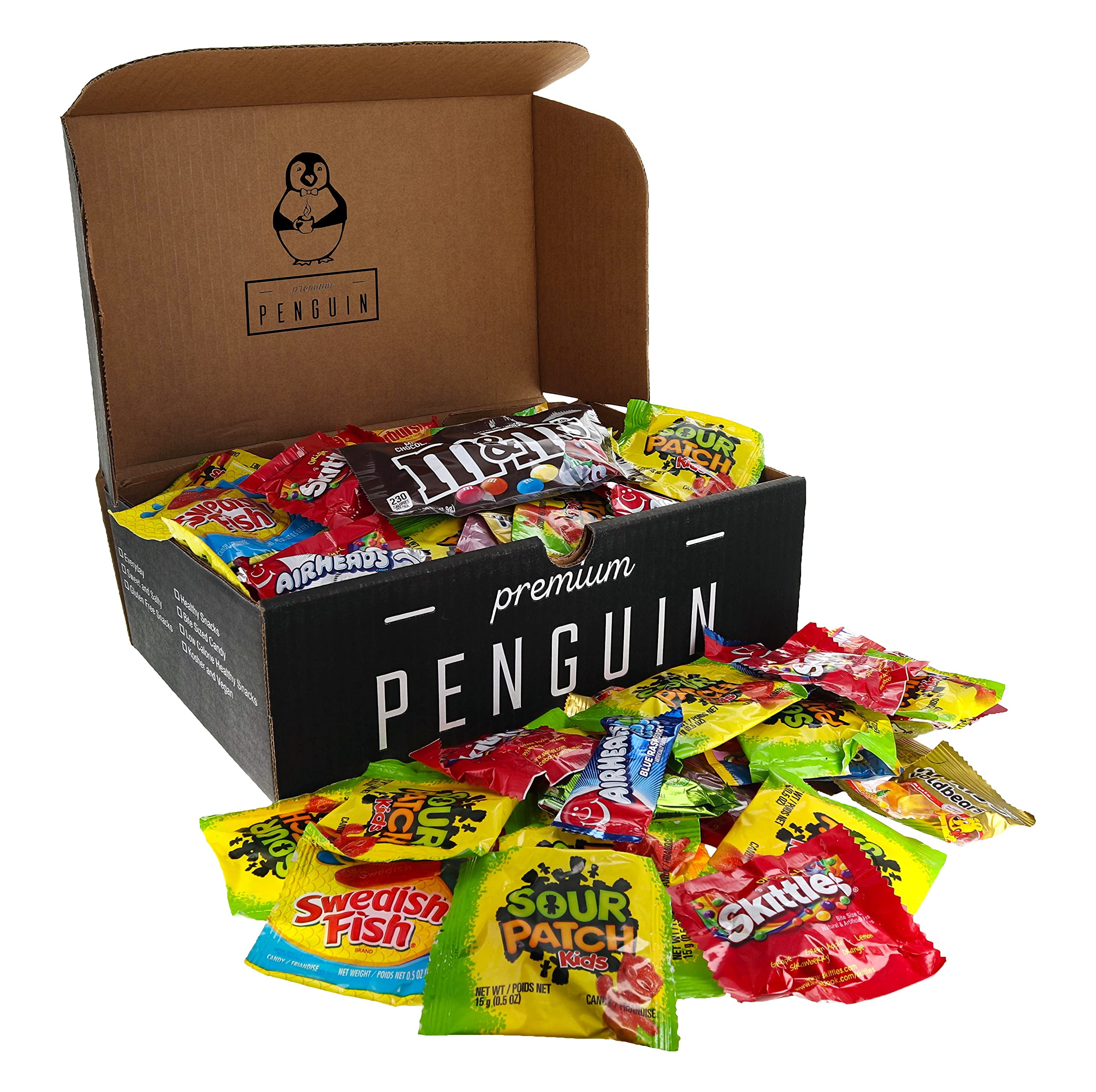 Premium Penguin Variety Pack - Bulk Assorted Candy (50 Count) Fun Size ...