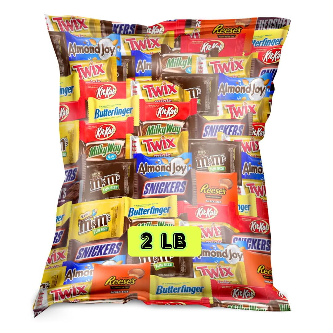 Bulk Assorted Fun-Size Chocolate Candy Mix – 2 lb Variety Bag ...