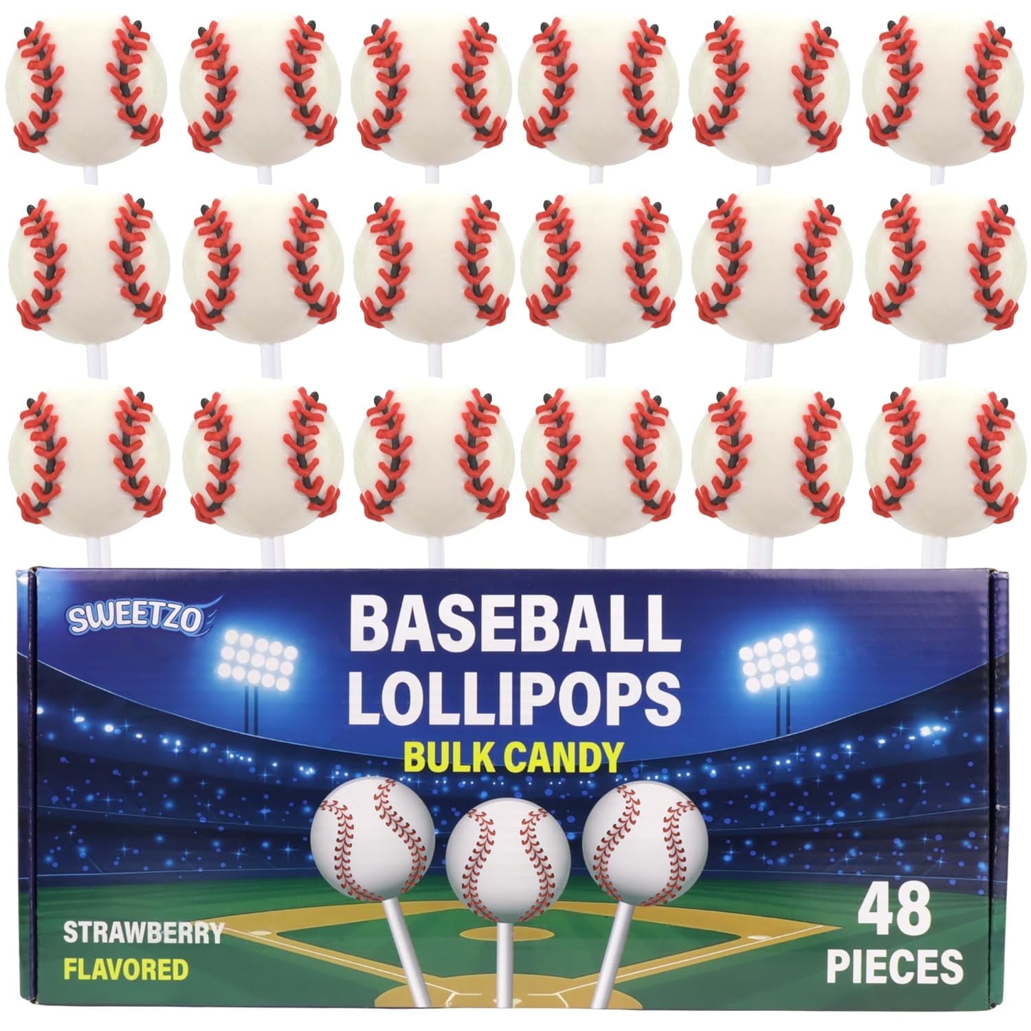 Bulk Baseball Lollipops, Sports Team Party Favors, Individually Wrapped ...