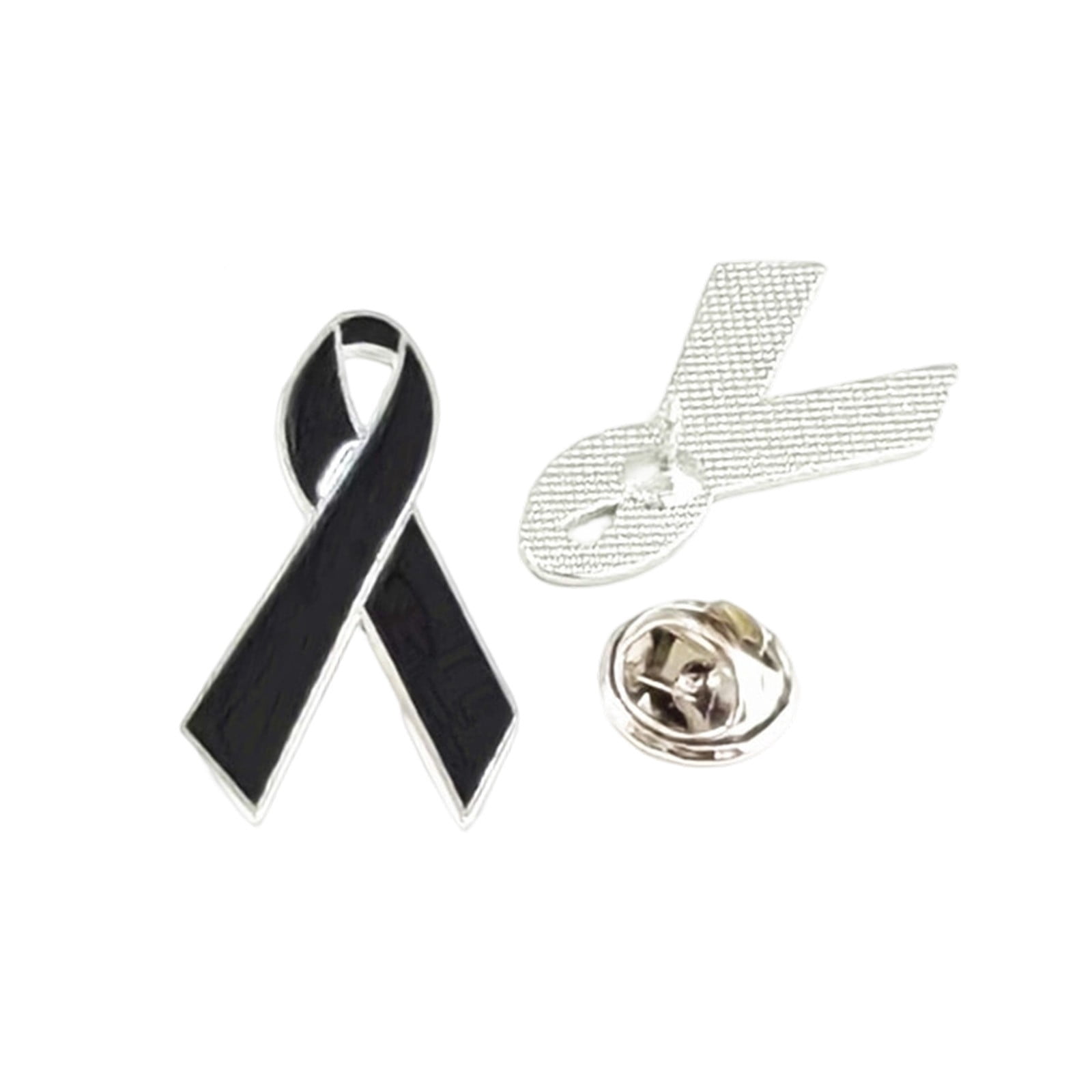 Bulk Black Ribbon Pins Melanoma Skin Cancer Awareness Pins, Black ...