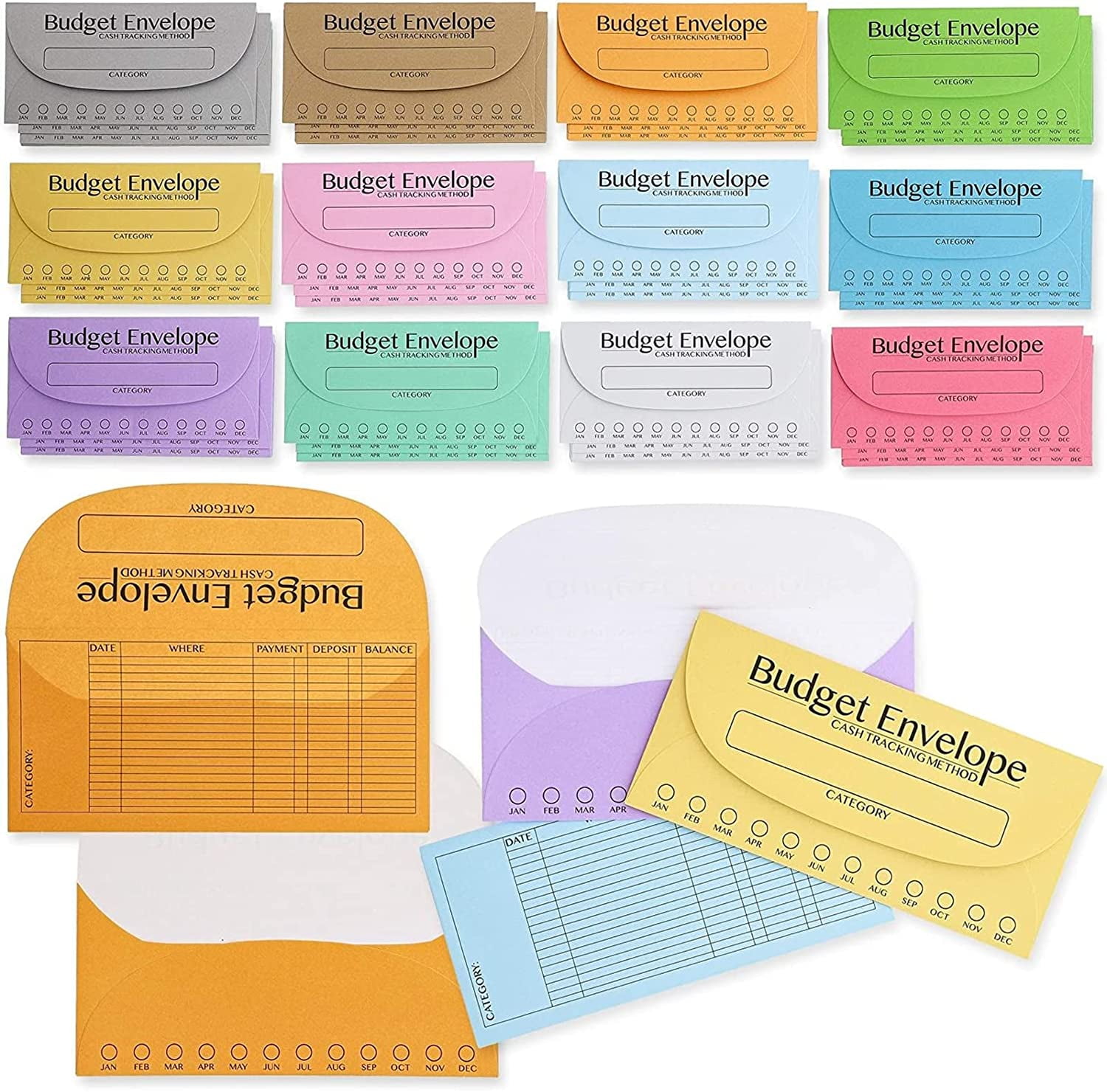 Bulk Budget Envelopes for Cash System, Budgeting Tracker Binder, Money ...