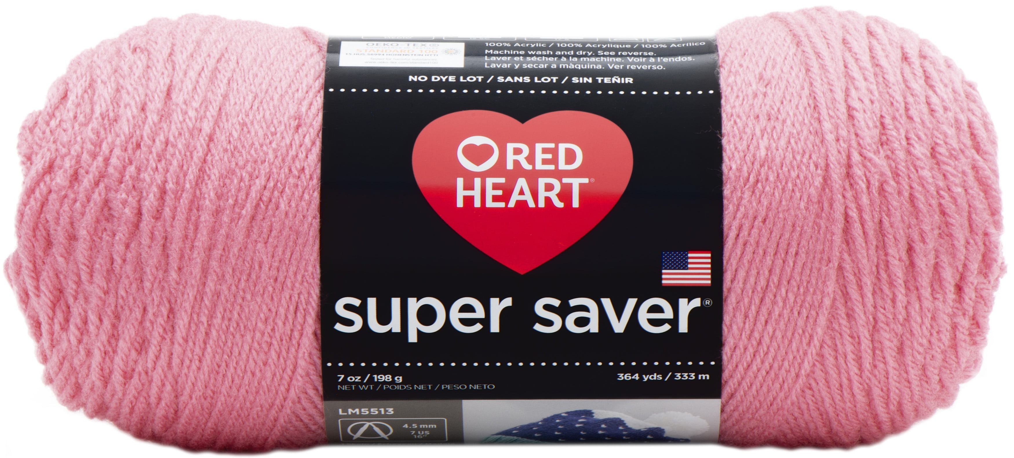 Bulk Buy: Red Heart Super Saver (2-Pack) (Perfect Pink, 7 oz Each Skein ...
