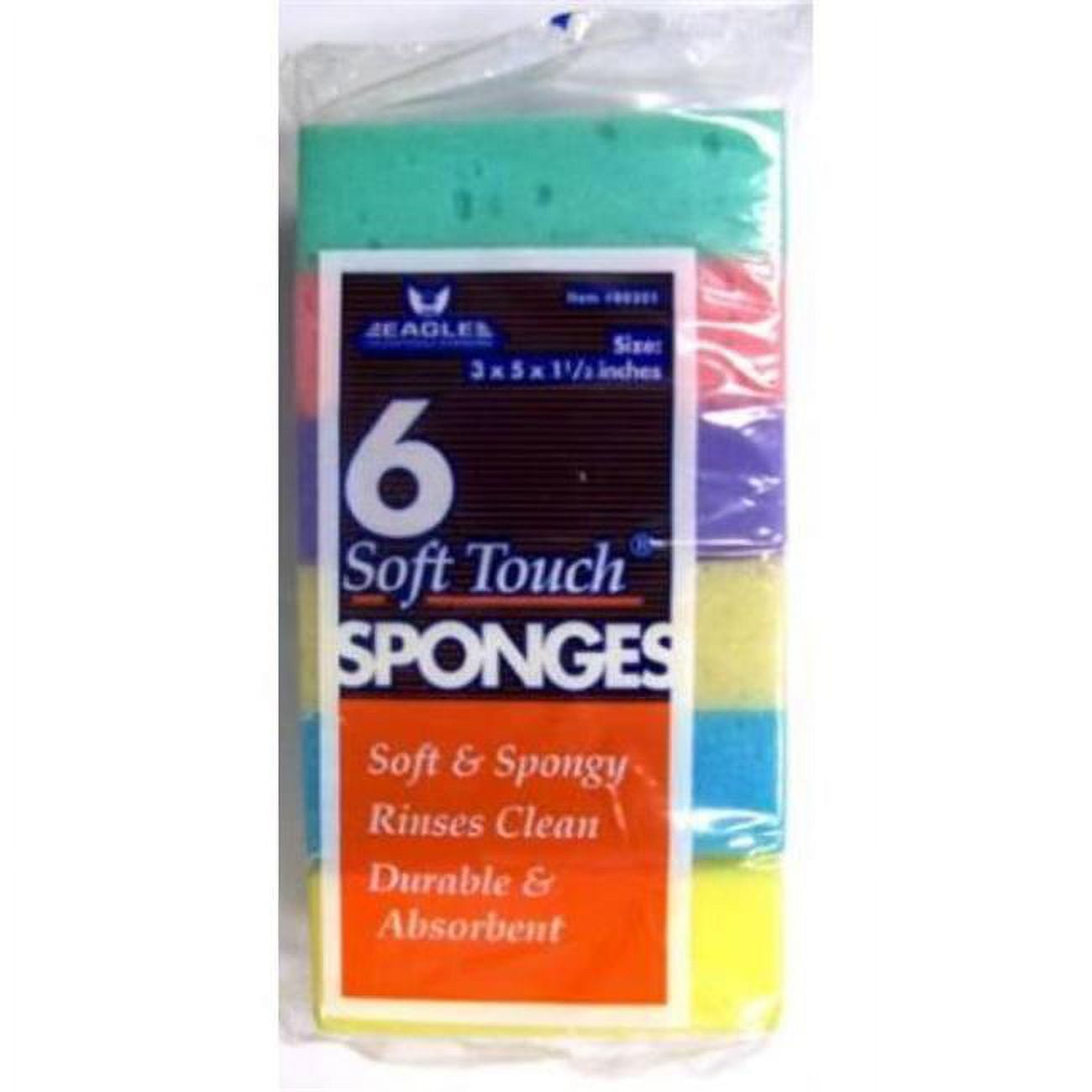 Bulk Buys 6 pk Seafoam Sponge - Case of 72 - Walmart.com