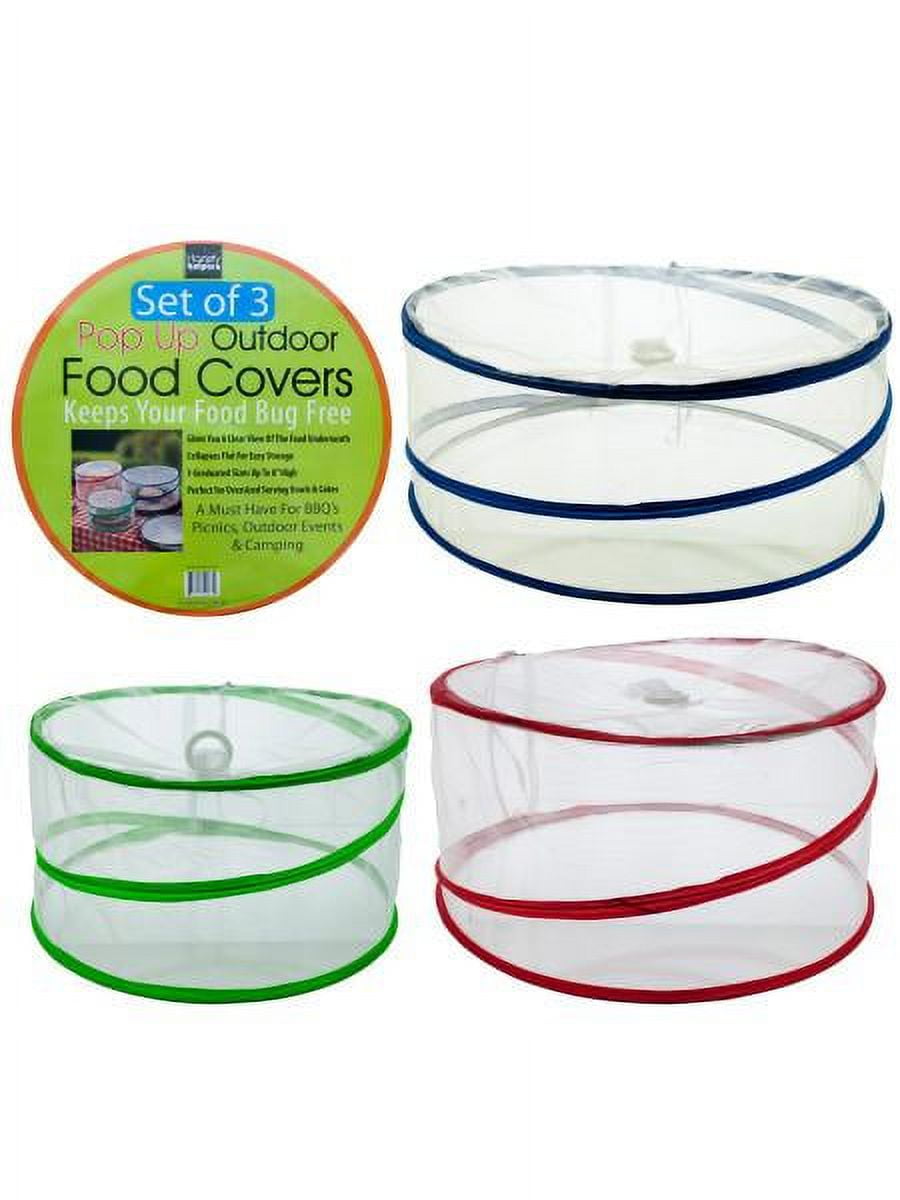 Kole Imports - Pop-Up Outdoor Food Protector Mesh Covers 15"/14"/12" x ...