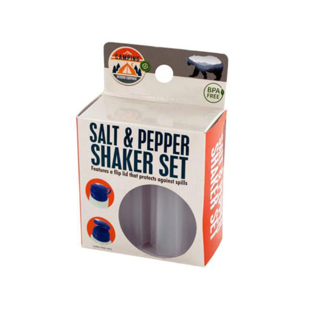 Bulk Buys GR135-60 Camping Salt & Pepper Shaker Set, Pack of 60 ...