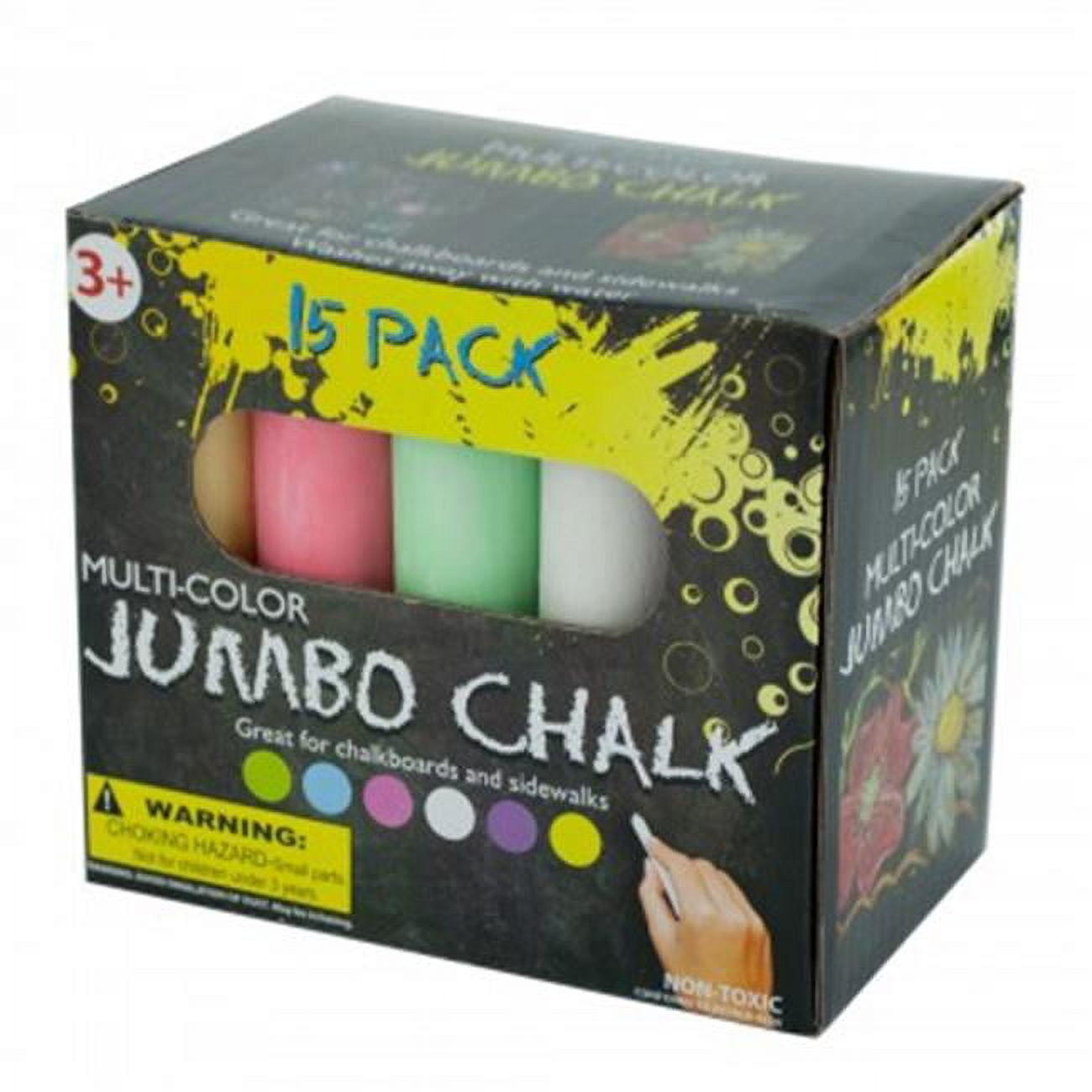 Bulk Buys GR158-48 Multi Color Jumbo Chalk Set - 48 Piece -Pack of 48 ...