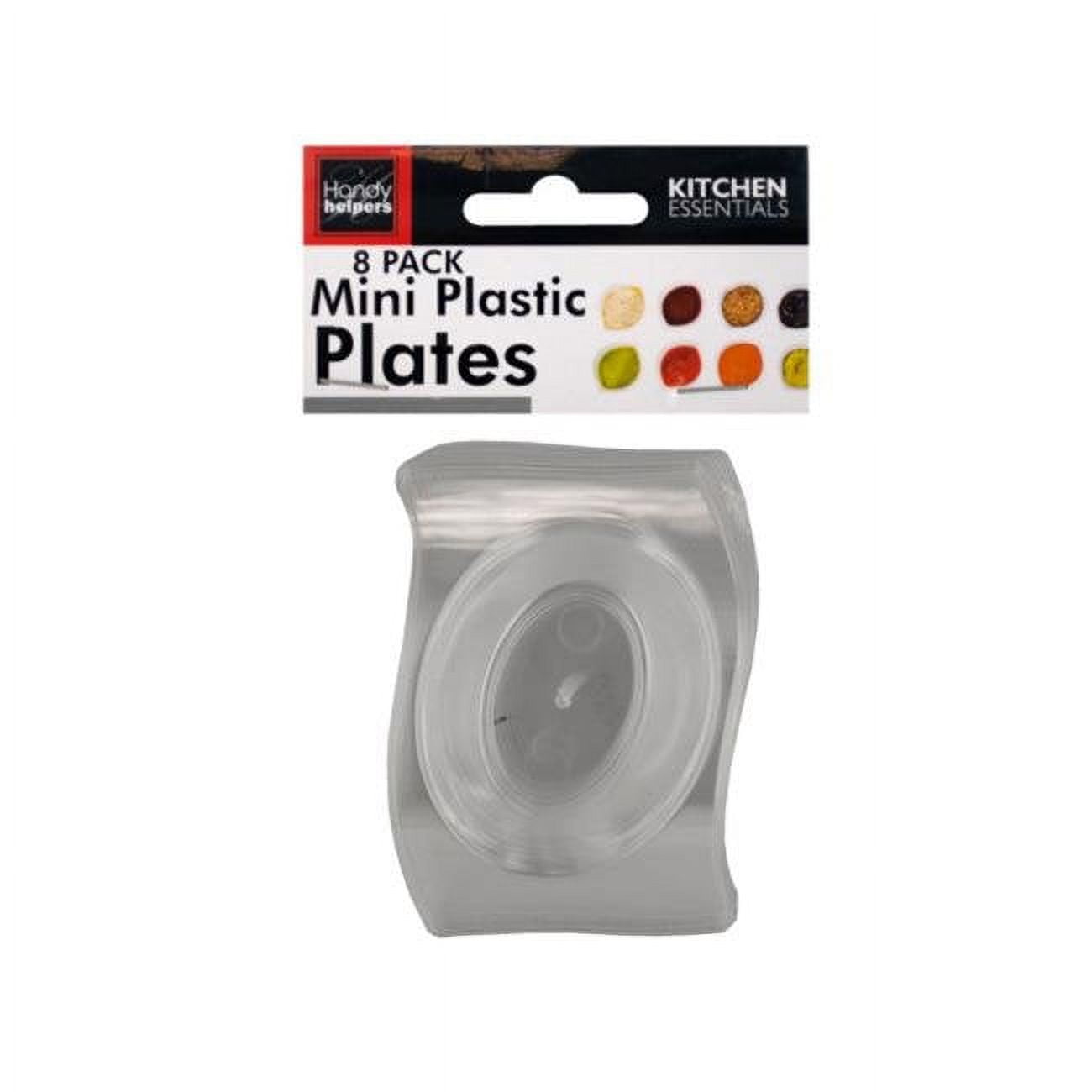 Bulk Buys HC009-48 Clear Mini Plastic Plates Set -Pack of 48 - Walmart.com
