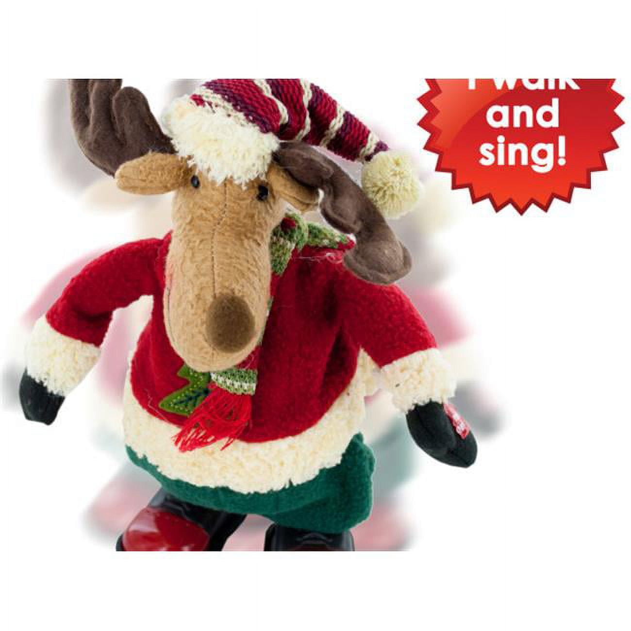 Bulk Buys HX439-4 Singing & Walking Holiday Plush Moose Doll - 4 Piece ...