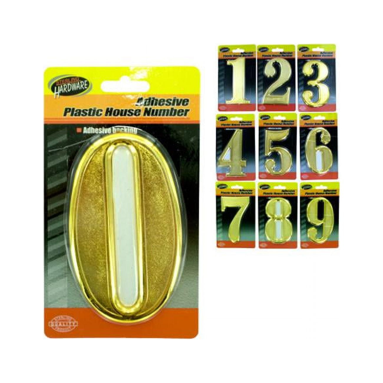 Bulk Buys ML016-45 Plastic House Numbers With Adhesive Back -Pack of 45 ...