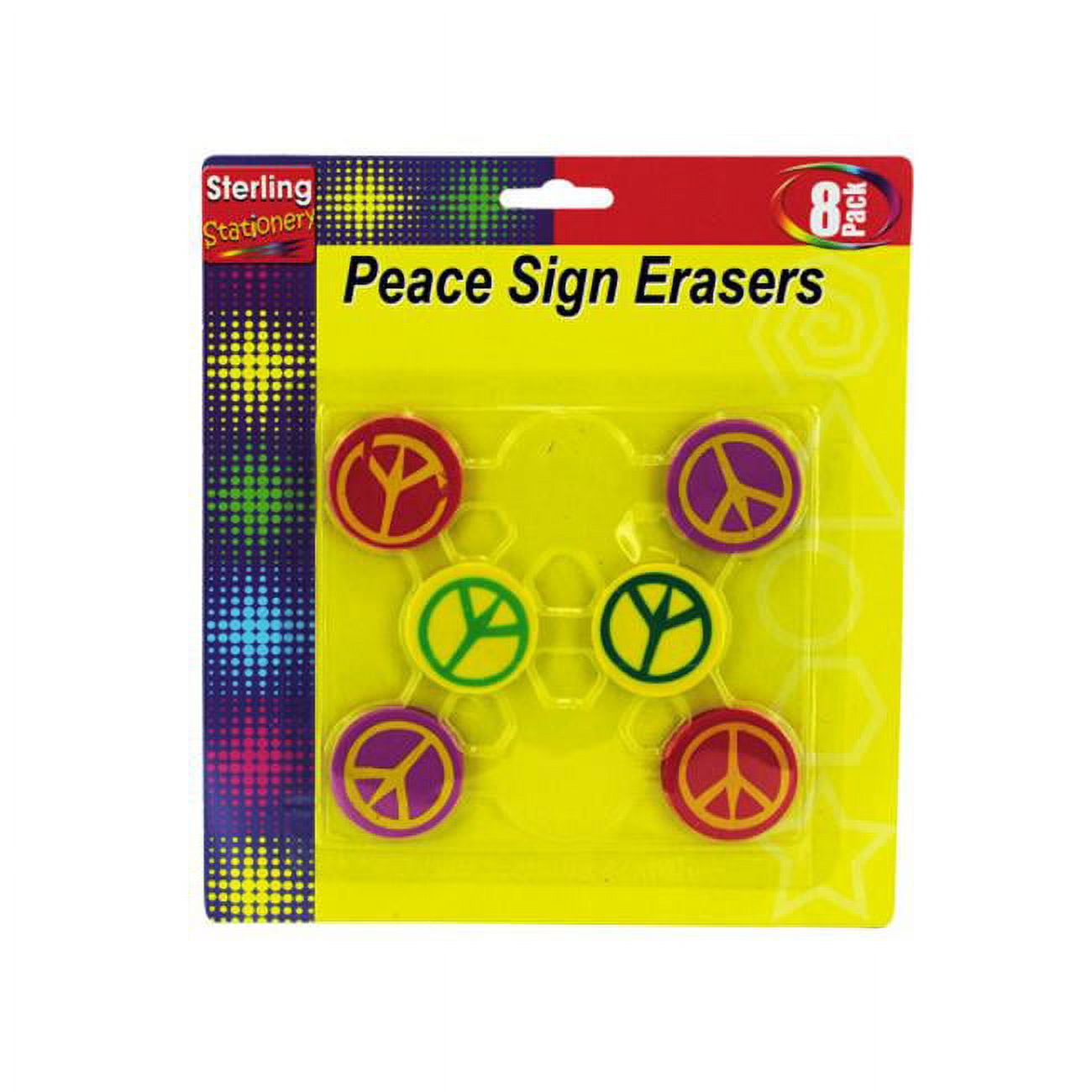 Bulk Buys OS014-72 Peace Sign Erasers - Walmart.com