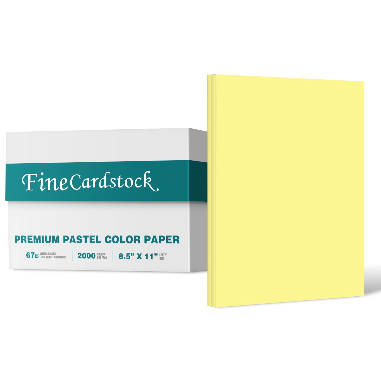 Bulk Canary 8.5" x 11 Inches Card Stock Paper, 67Lb Vellum Bristol ...