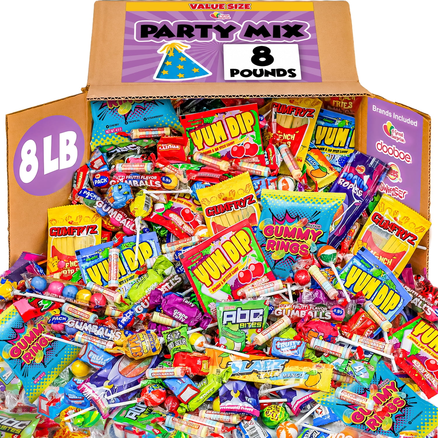 A Great Surprise Bulk Candy 8 Pounds Variety Mix with Assorted Party ...