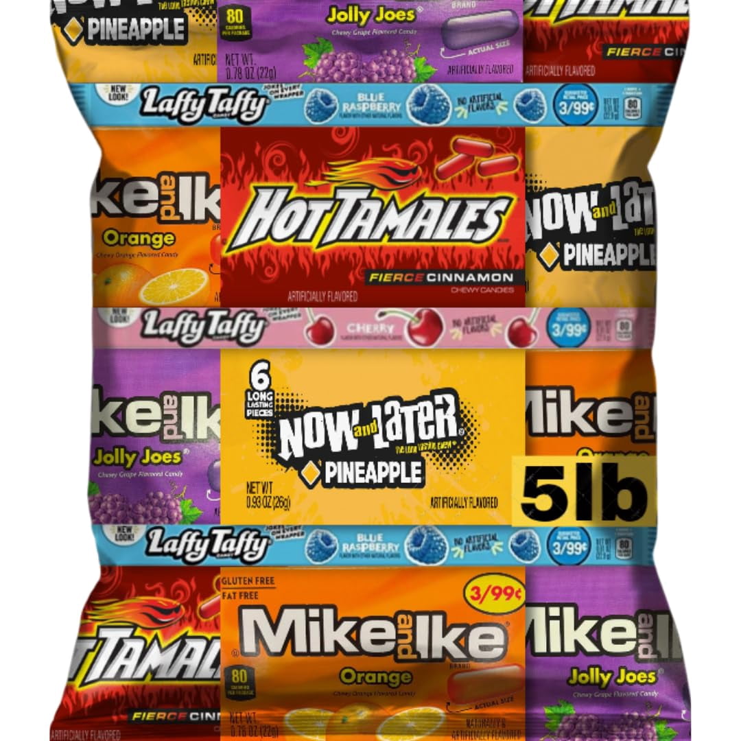 Bulk Candy Mix Variety Pack 5lb – 96 Individually Wrapped Assorted ...