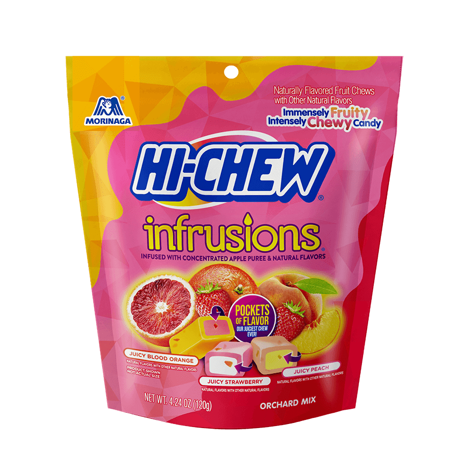 HI-CHEW Infrusions Blood Orange, Stawberry, Peach, 7 Mini Stand Up ...