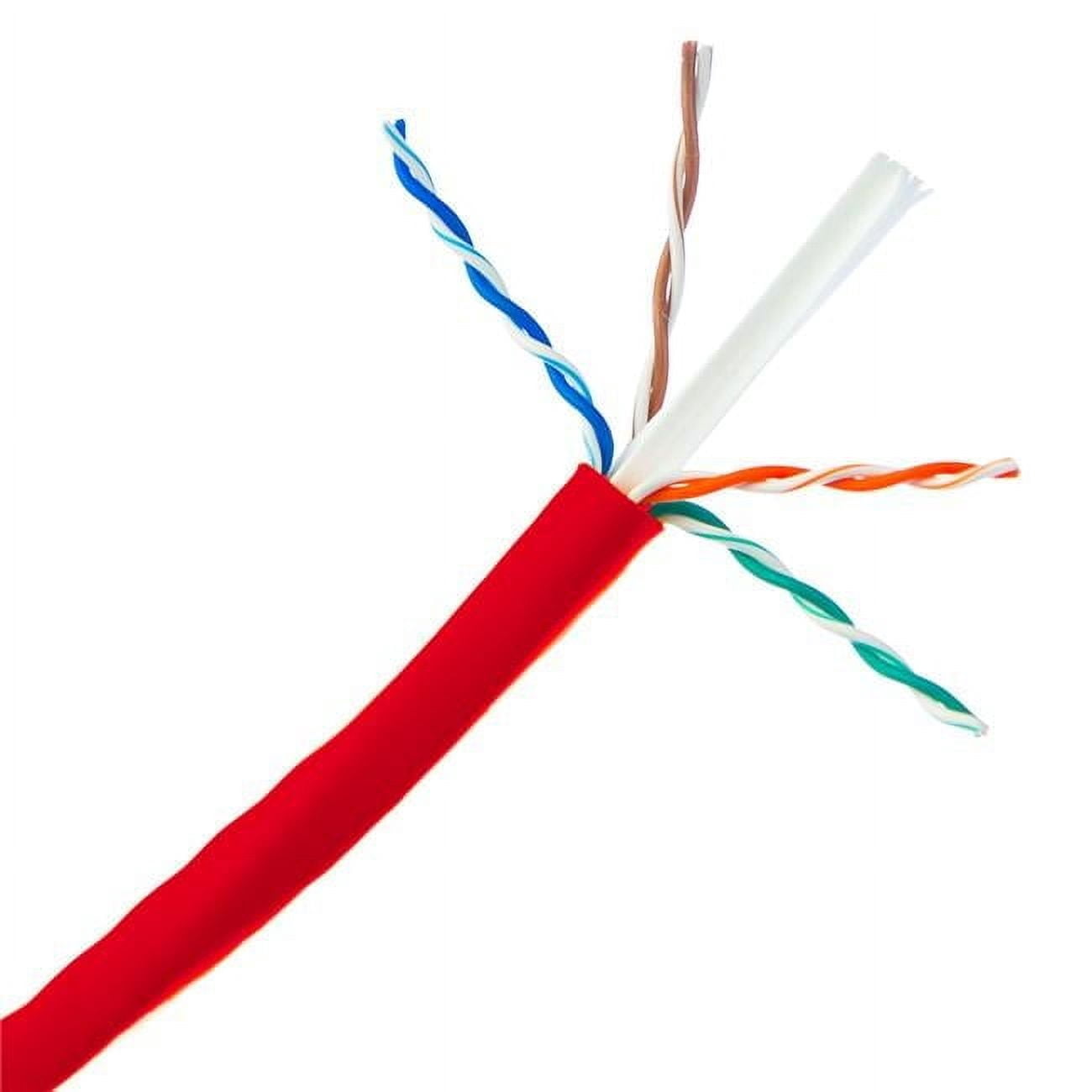 Bulk Cat6a Red Ethernet Cable with 10 Gig Solid, UTP, 500Mhz, 23 AWG ...