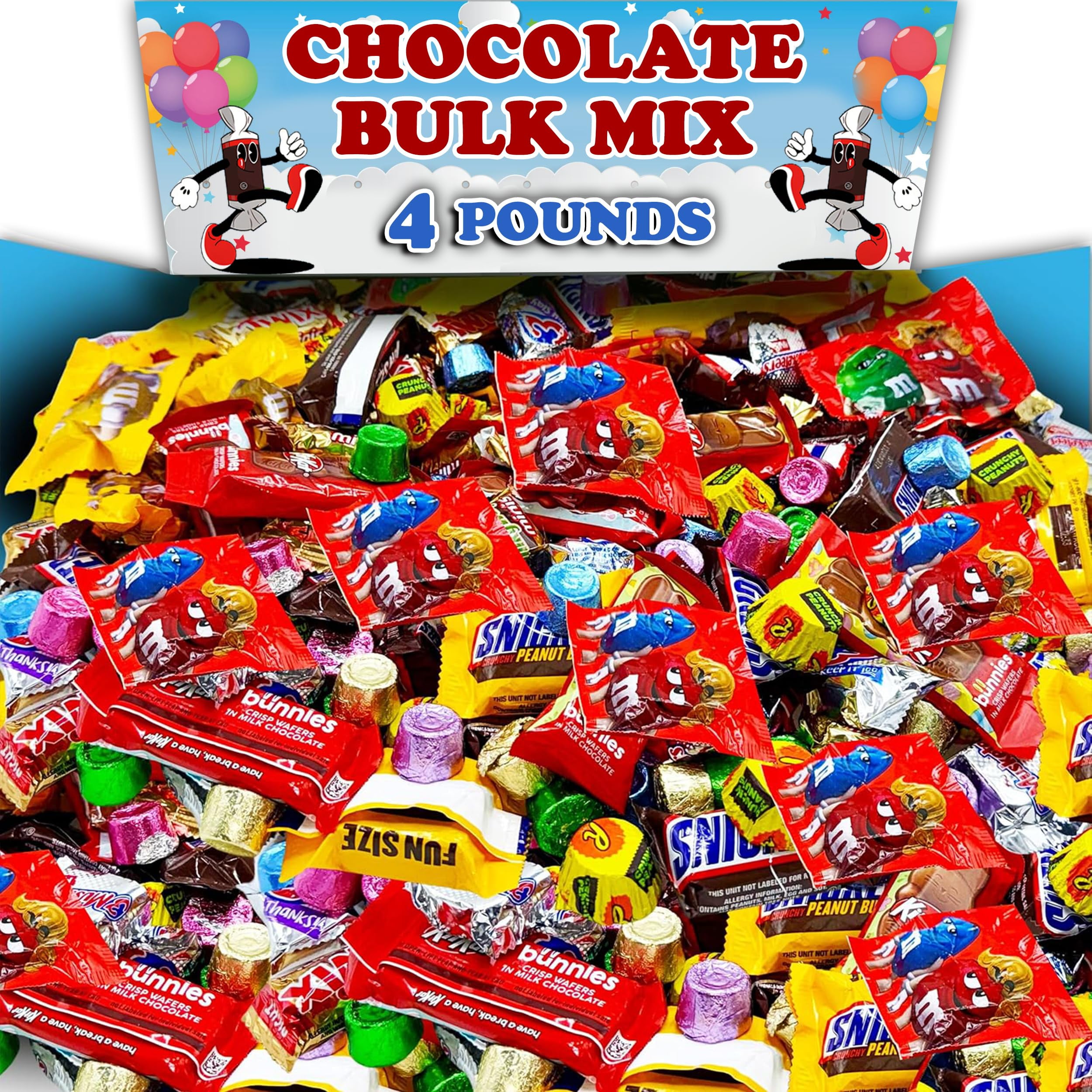 Bulk Chocolate Candy Mix, SAF21 4 Lbs Individually Wrapped Spring ...