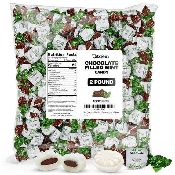Bulk Chocolate Filled Mint BCF26 Candy 2 Pound Christmas Candies ...