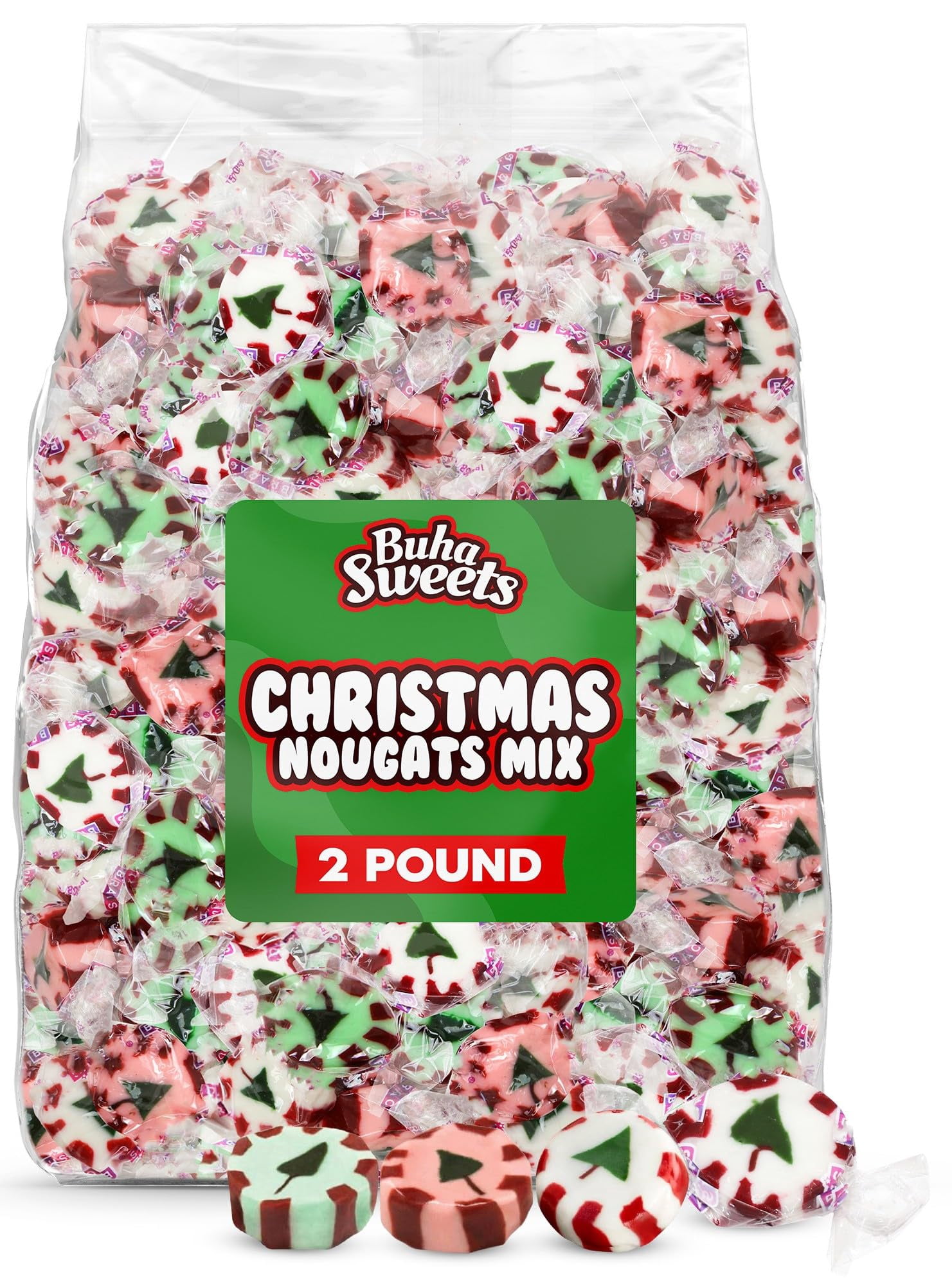 Bulk Christmas Nougats Candy Mix 2 lb Bulk - Handmade Soft & Chewy ...