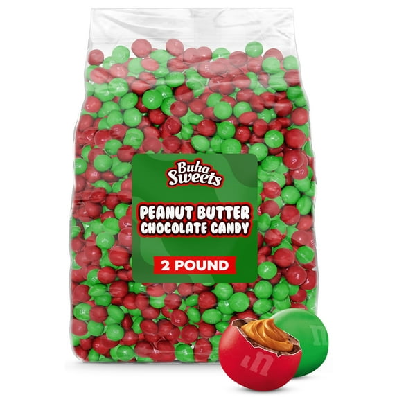 Bulk Christmas Peanut Butter BCF26 Chocolate 2 Coated Peanut Butter ...