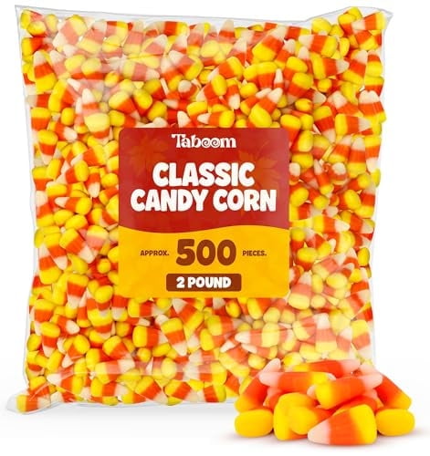 Taboom Bulk Classic Candy Corn 2 Pound Bag - Halloween Tri-Color Fall ...