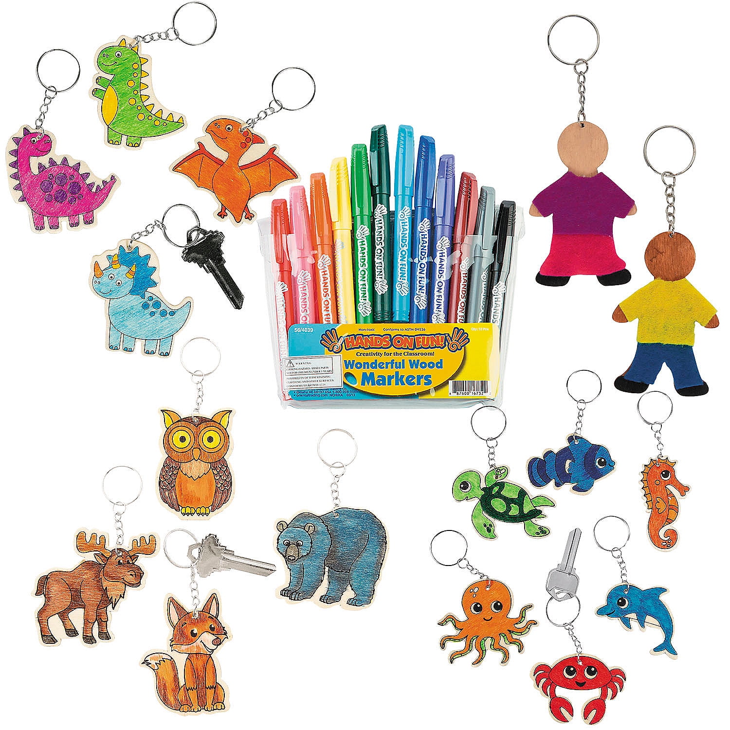 Bulk Color Your Own Keychain Craft Kit Assortment May Vary - Walmart.com