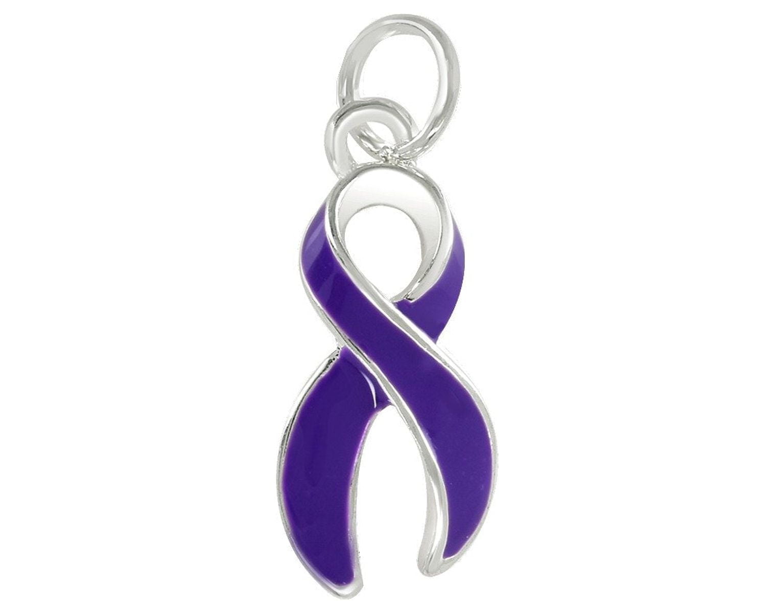 Bulk Cystic Fibrosis Purple Ribbon Awareness Charms (100 Charms ...