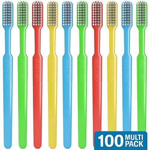 Bulk Disposable Soft Bristles Toothbrushes, Individually Wrapped ...