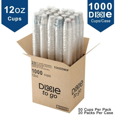 Dixie Disposable Paper Hot Coffee Cups, 2342WS, 12 Fl. Oz., Pathways ...