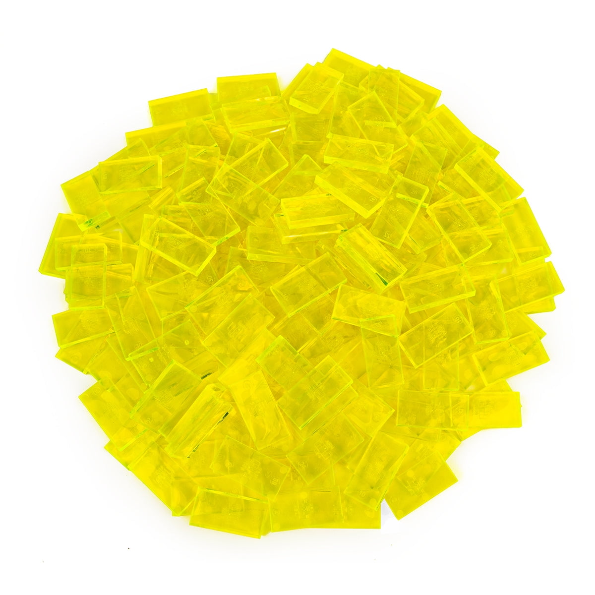 Bulk Dominoes - Clear Neon Yellow - 100pcs - Walmart.com